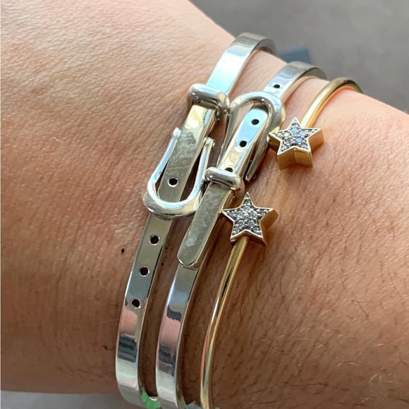 Jewelry | Lot Of 2 Buckle Designed Bracelets In 925 Silver | Poshmark